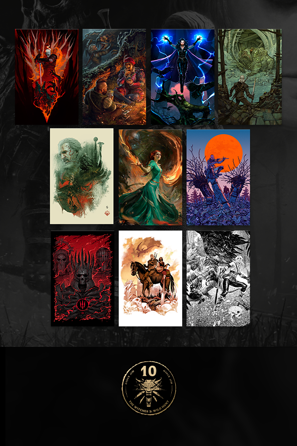 THE WITCHER 3: WILD HUNT 10TH ANNIVERSARY 10 FOR 10 PRINT COLLECTION ...
